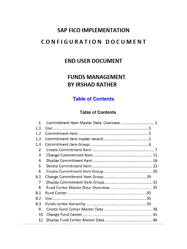 End User Document Funds Management | PDF