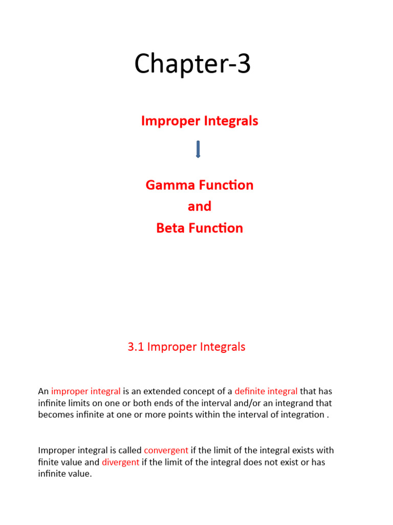 Gamma and Beta Function - Spring 21-22 | PDF | Integral | Limit (Mathematics)