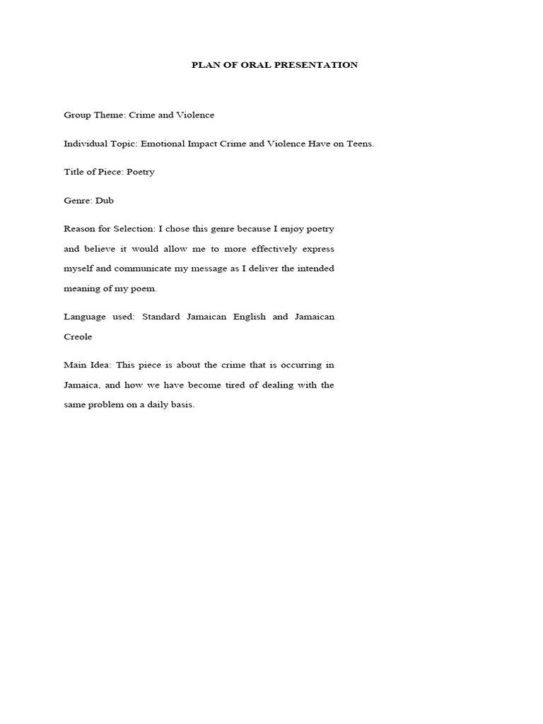 English SBA Poem (1) | PDF