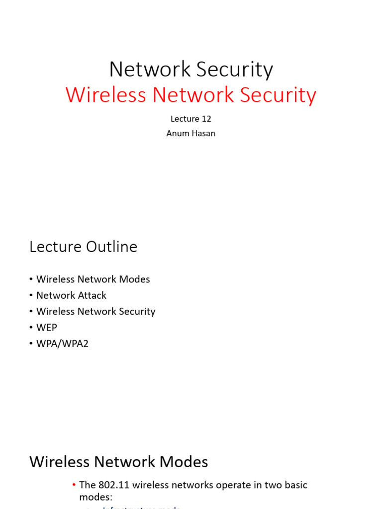 Lec 12 | PDF | Wireless Lan | Wireless Access Point