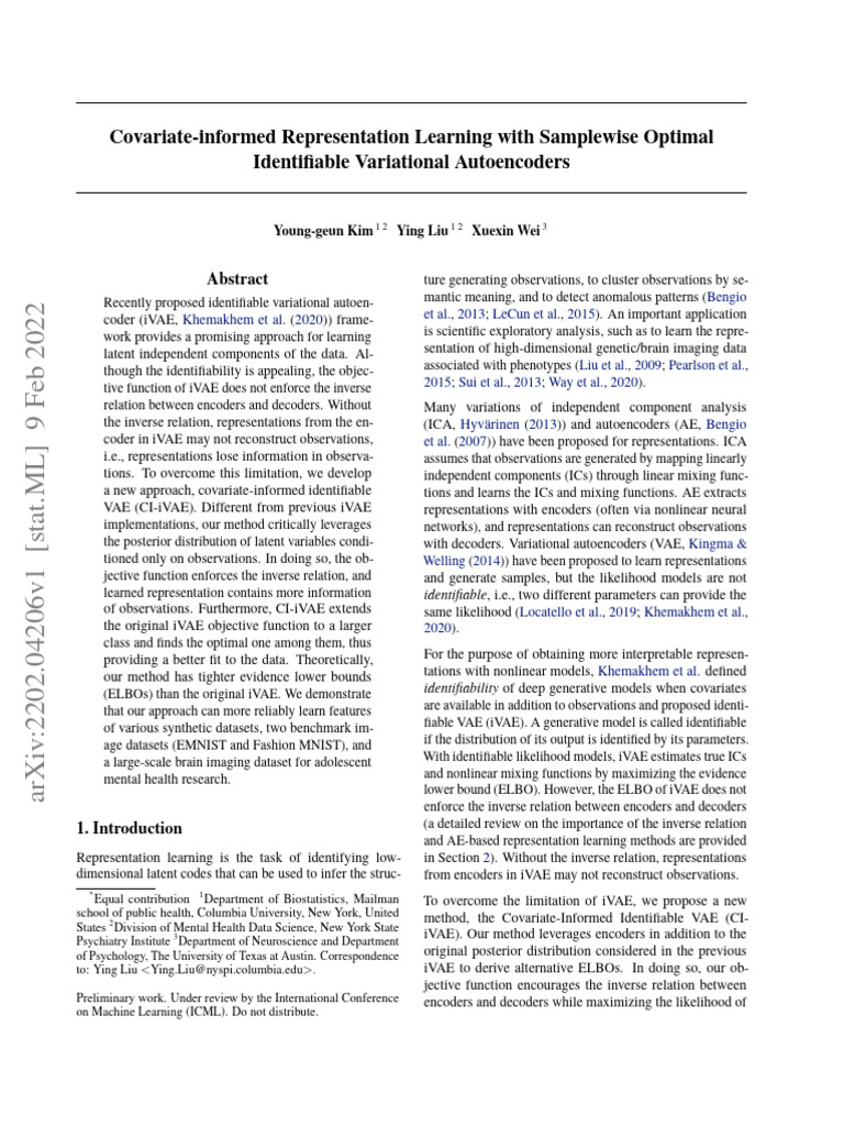 Covariate-Informed Representation Learning With Sa | PDF | Statistics | Applied Mathematics
