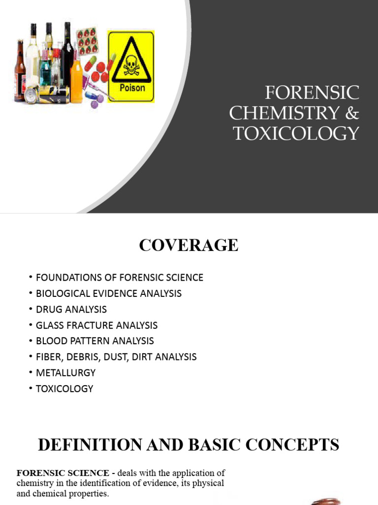 Forensic Chemistry And Toxicology Forensic Science Pdf Blood Cell