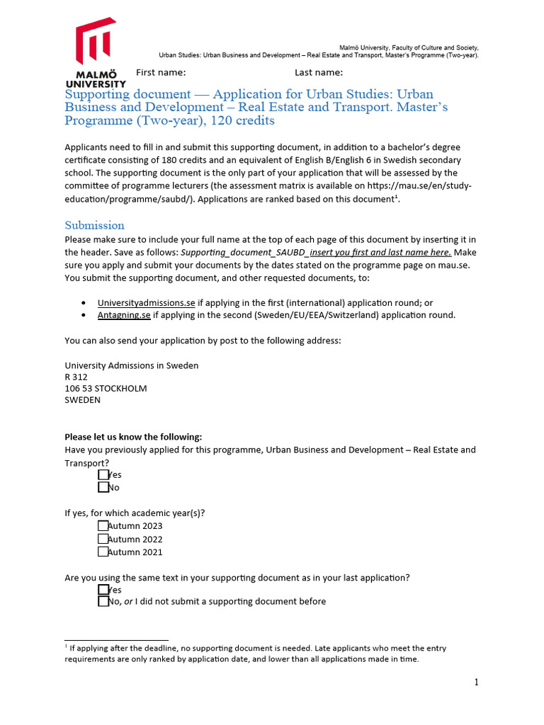 Supporting Document - SAUBD | PDF | Academic Degree | Master's Degree