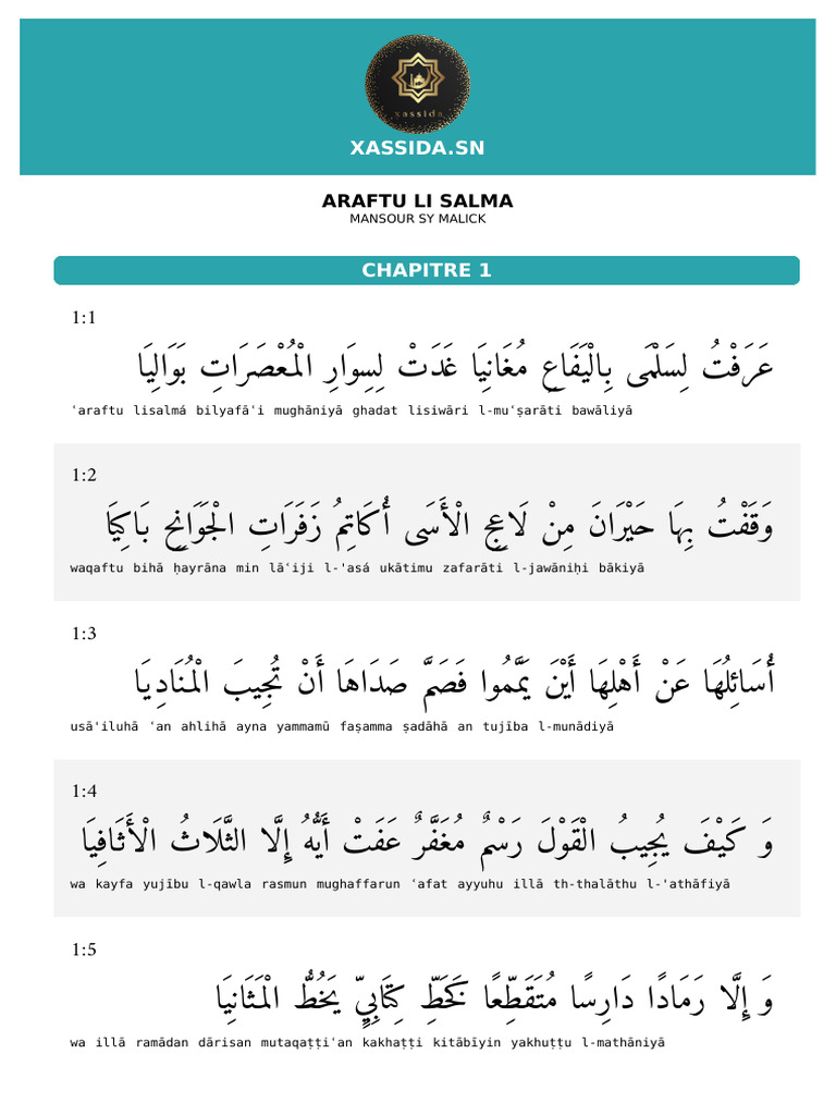 Araftu Li Salma | PDF