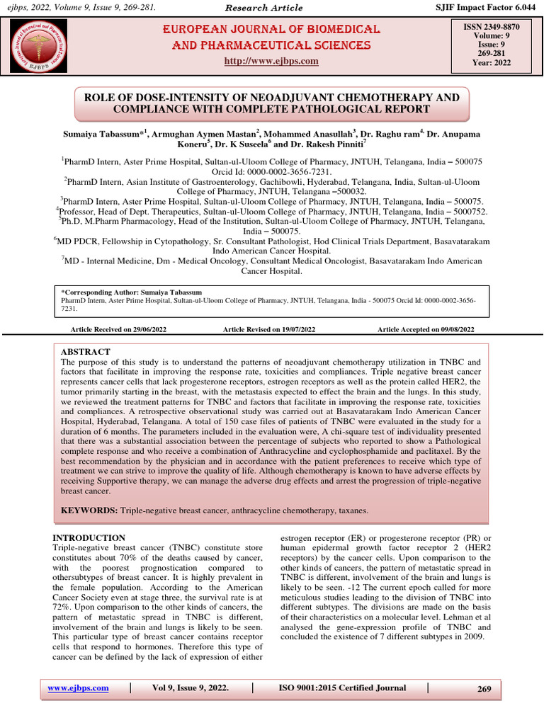 Triple Negative Breast Cancer | PDF