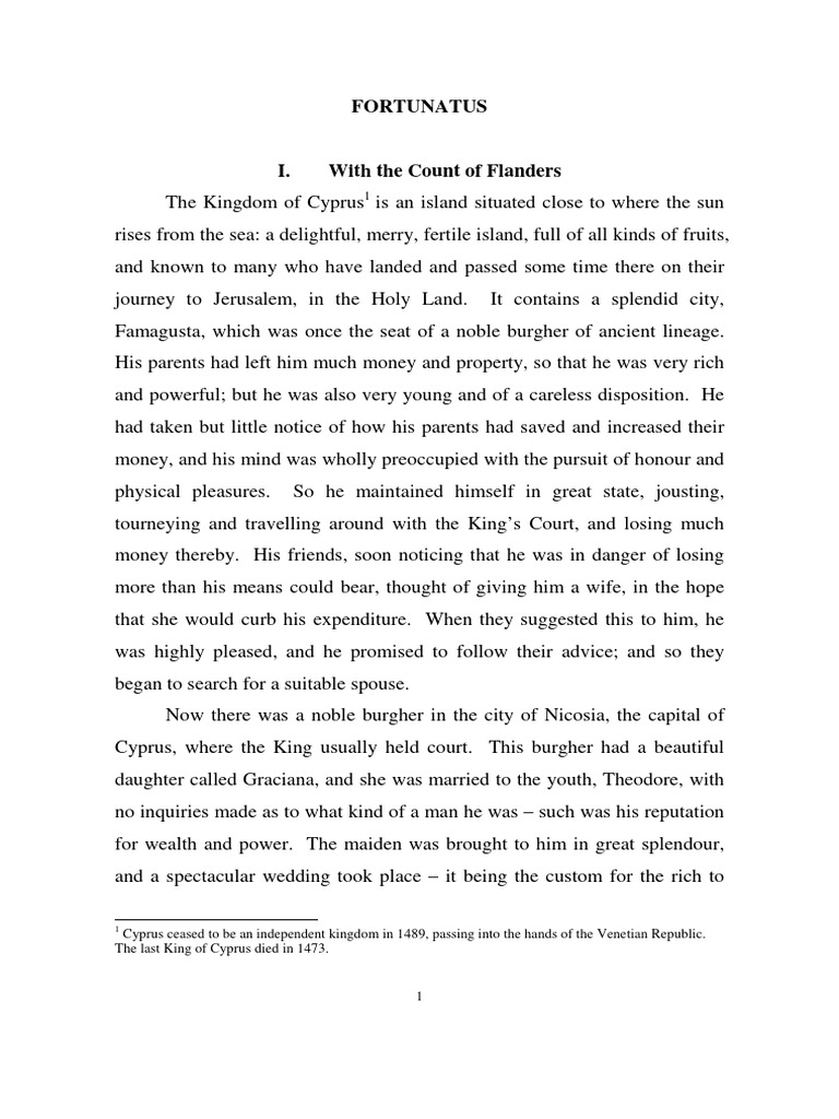Fortunatus Illustrated | PDF