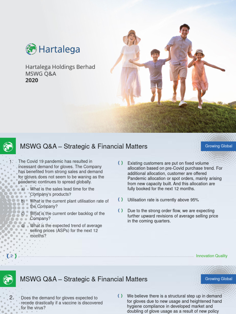 Hartalega Holdings: 2020 MSWG Q&A Insights | PDF