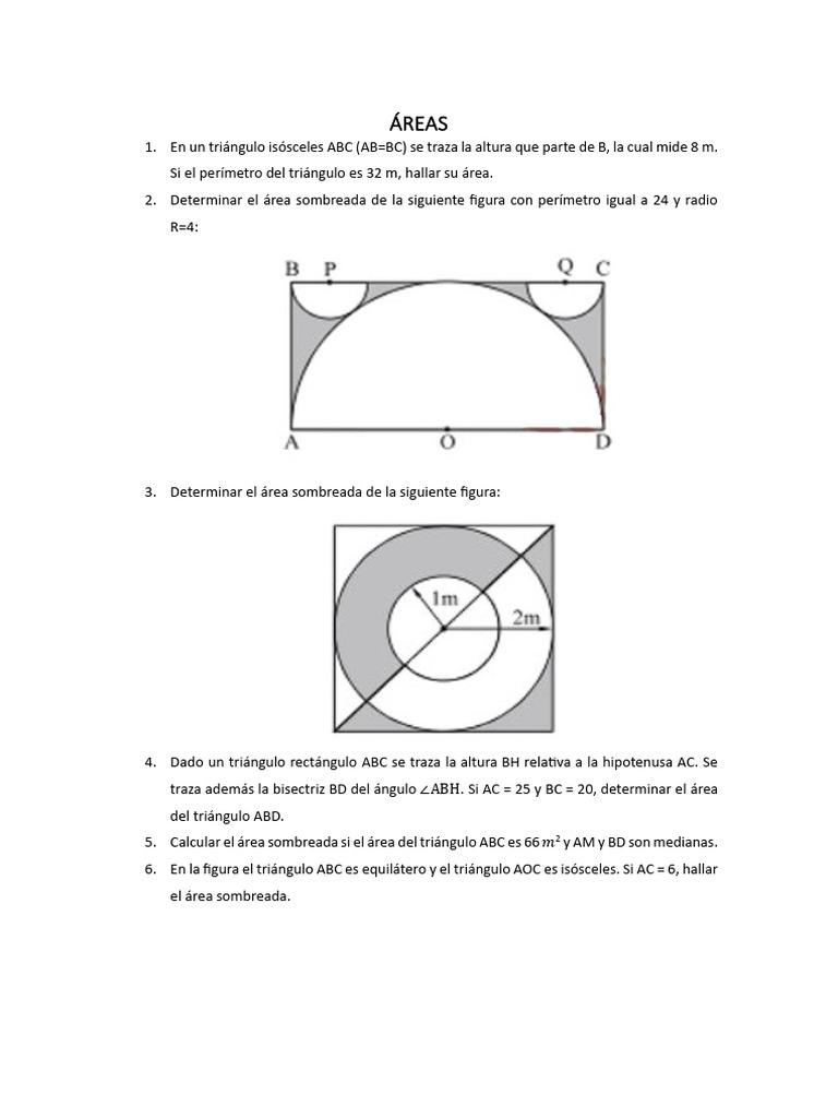 Áreas Y Volúmenes Actualizado Pdf Triángulo Formas Geométricas