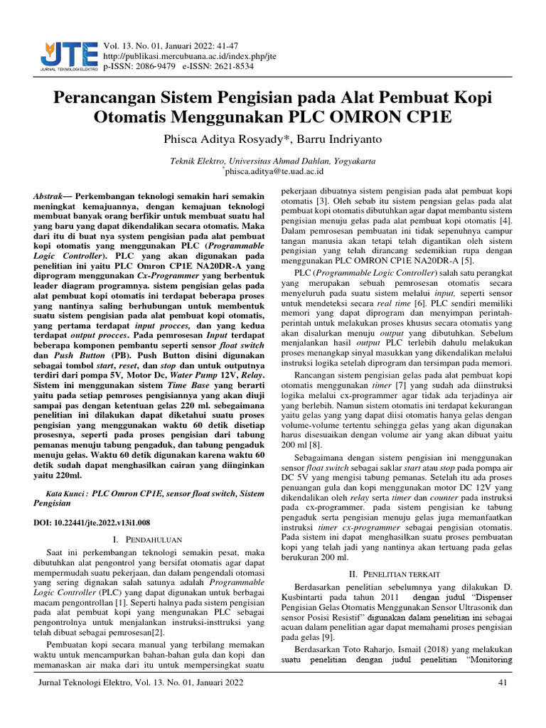 Perancangan Sistem Pengisian Pada Alat P c4c51999 | PDF Perancangan Sistem Pengisian Pada Alat P c4c51999 | PDF
