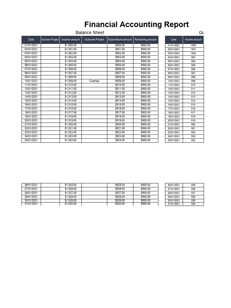 Financial Accounting Report: Balance Sheet Query List | PDF | Service ...