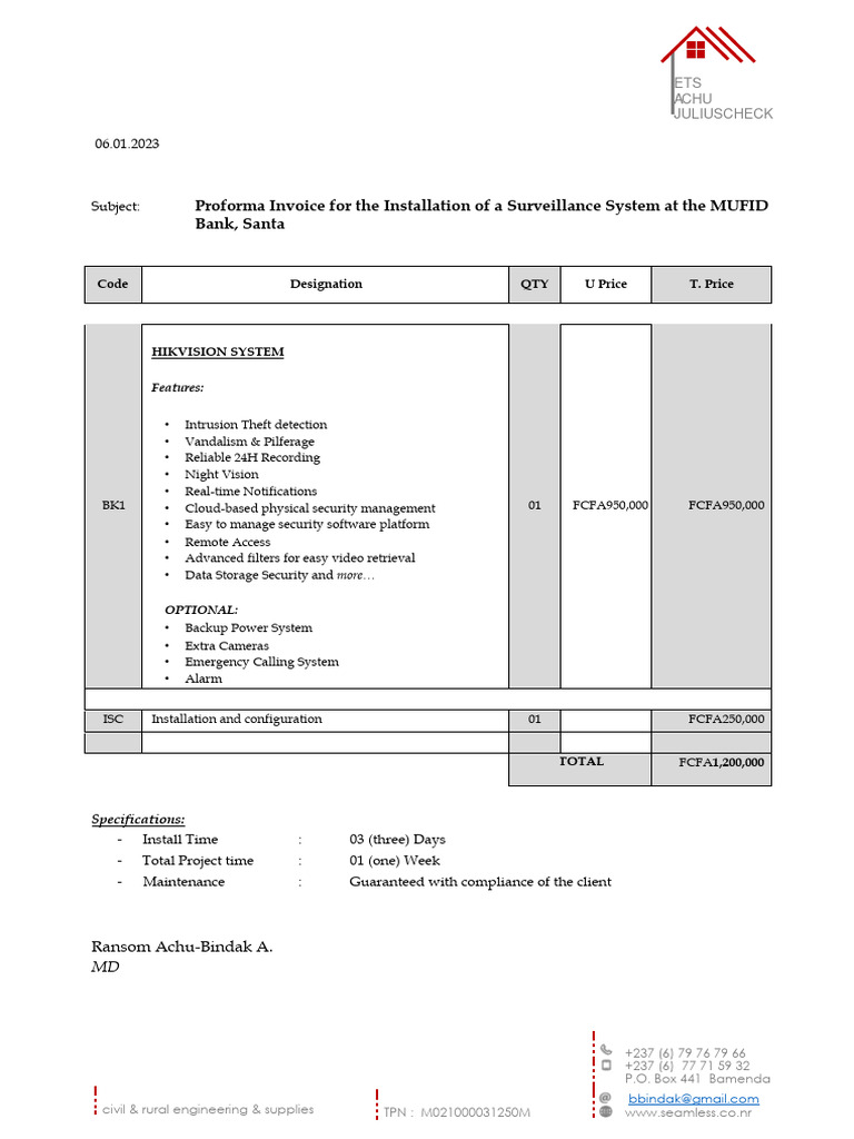 Proforma MUFID II | PDF