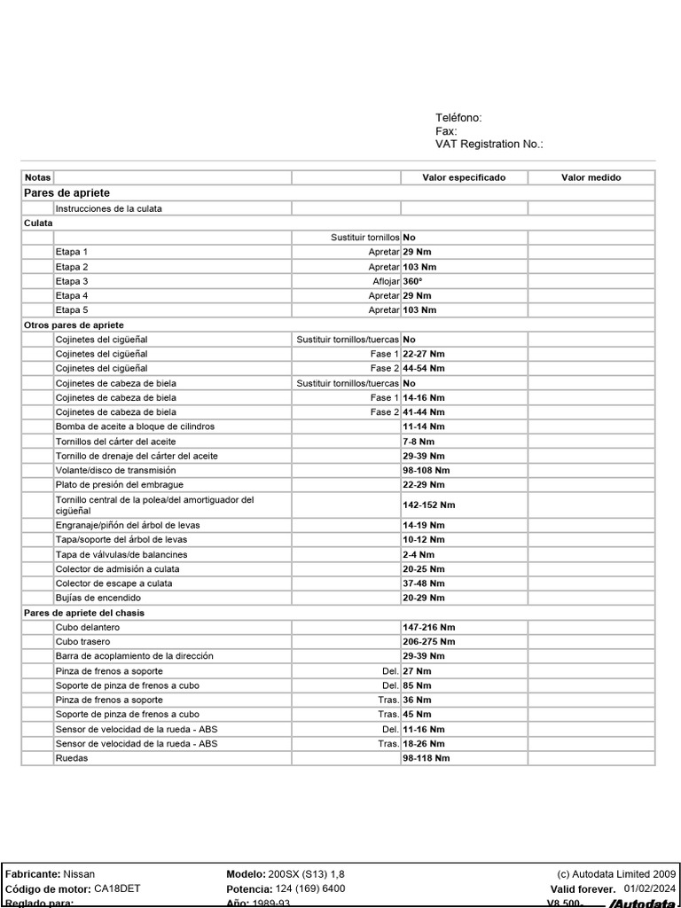 Pares de Apriete | PDF