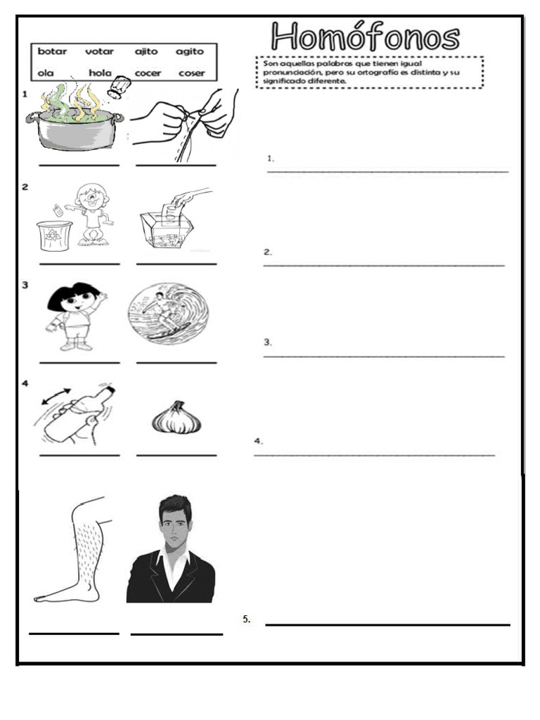 Examen Homófonas 3° | PDF