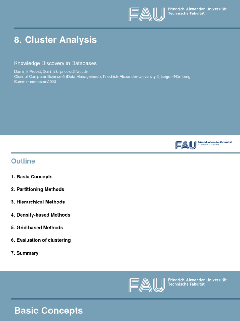 8 - Clustering | PDF | Cluster Analysis | Applied Mathematics