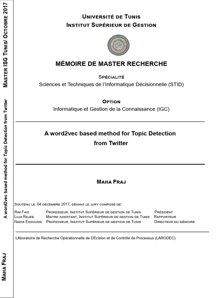 Maha Fraj - Memoire de Master | PDF