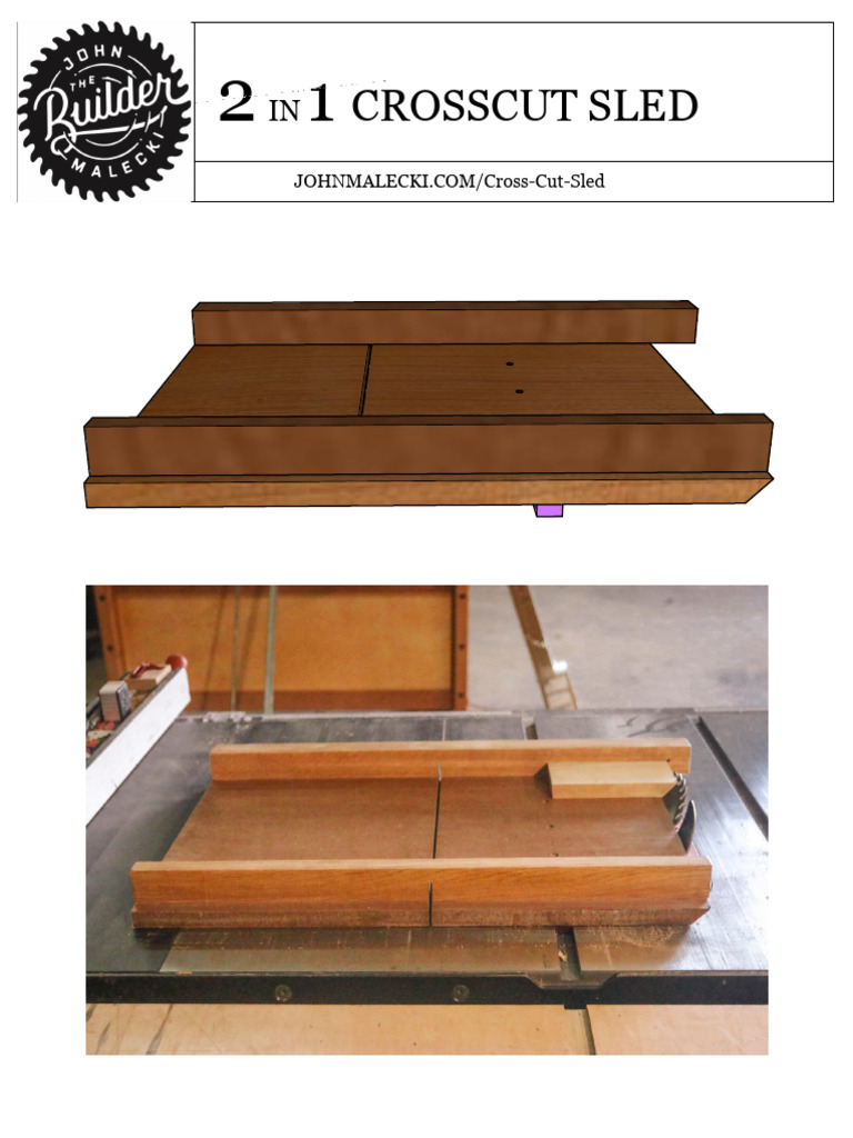 Crosscut Sled Plan | Download Free PDF | Decorative Arts | Equipment