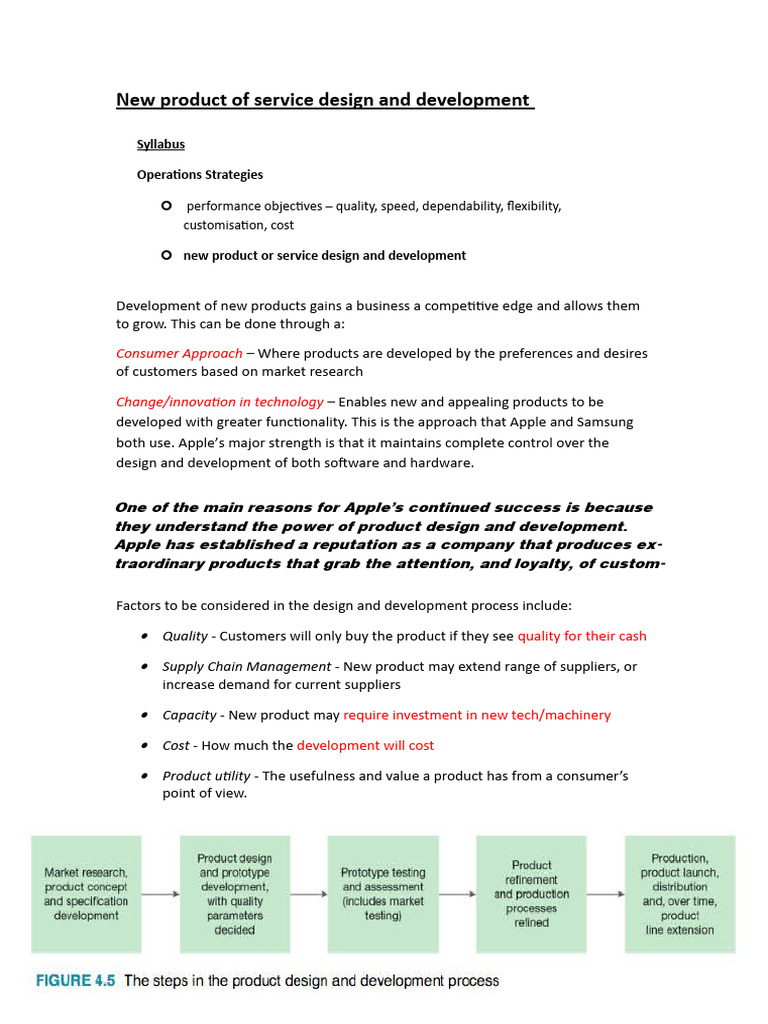 Product of Service Design and Development | PDF | Supply Chain ...