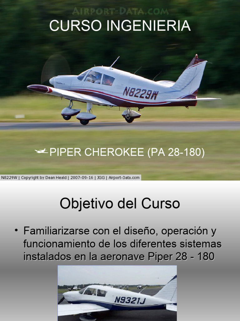 Curso Ingenieria Pa 28-180 | PDF | Tren de aterrizaje | Carburador