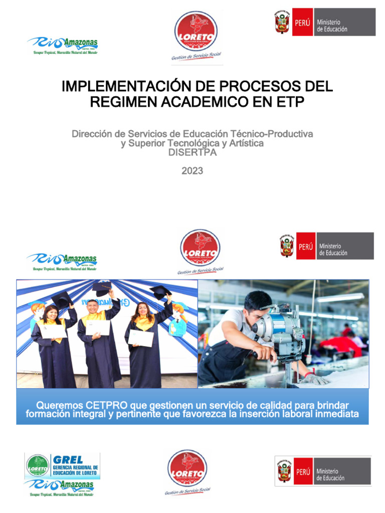 Implementaciòn de Procesos Academicos en Etp 2023 | PDF | Educación más alta