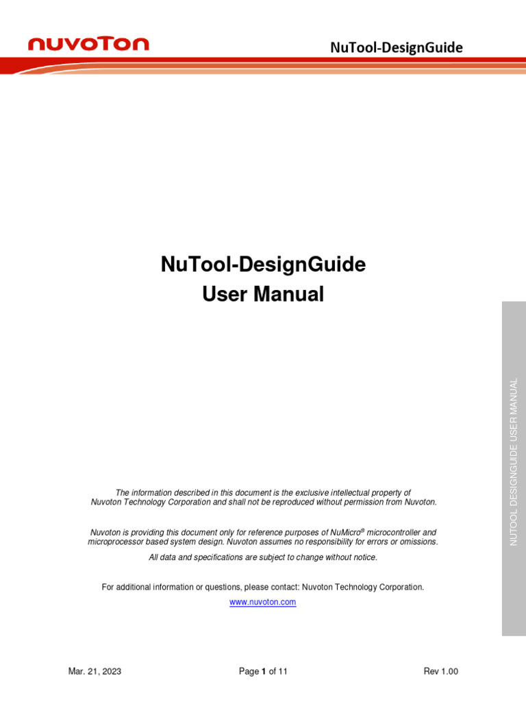 UM Nu-Tool DesignGuide EN Rev1.00 | PDF | Printed Circuit Board | Graphical User Interfaces