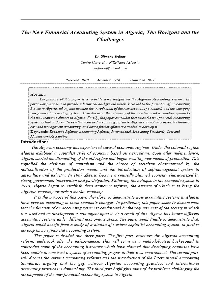 The-New-Financial-Accounting-System-In-Algeria - The-Horizons-And-The ...