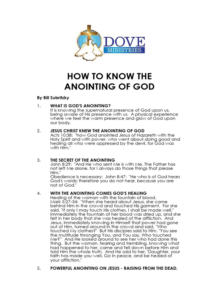Howto Knowthe Anointingof God | PDF | Books Of Kings | Jesus