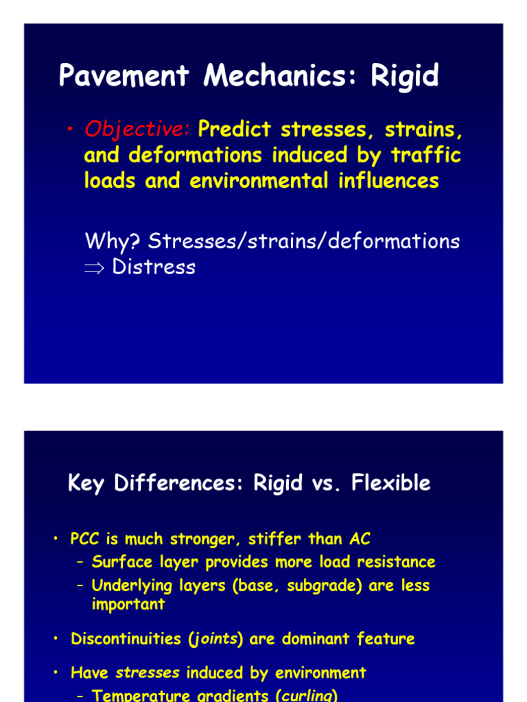 Rigid Pavement Mechanics Explained | PDF | Elasticity (Physics ...