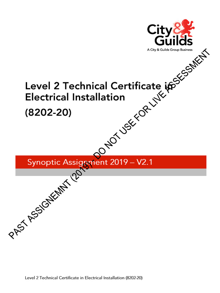 Level 2 Electrical Installation Assignment | PDF | Educational ...
