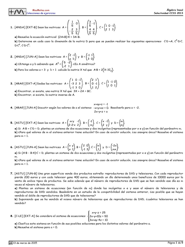 MM 0801071113 | PDF | Matriz (Matemáticas) | Ecuaciones