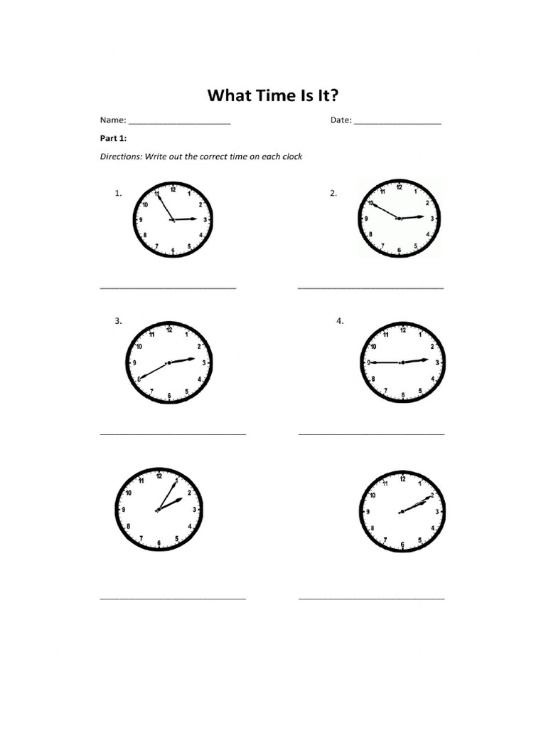 Clock Homework | PDF