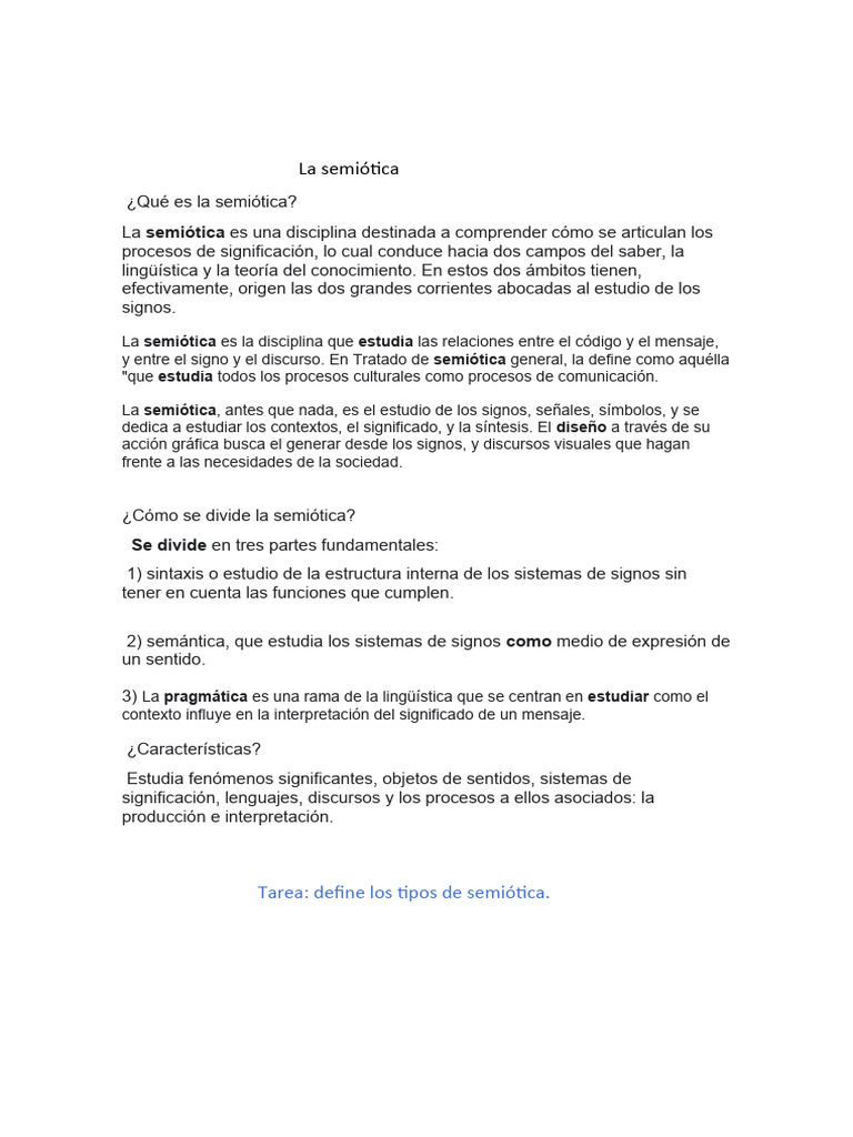 La Semiótica 6t0 | PDF