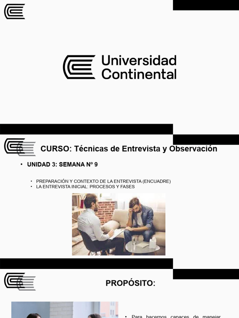 SESION 9 - Entrevista Inicial y Fases | PDF