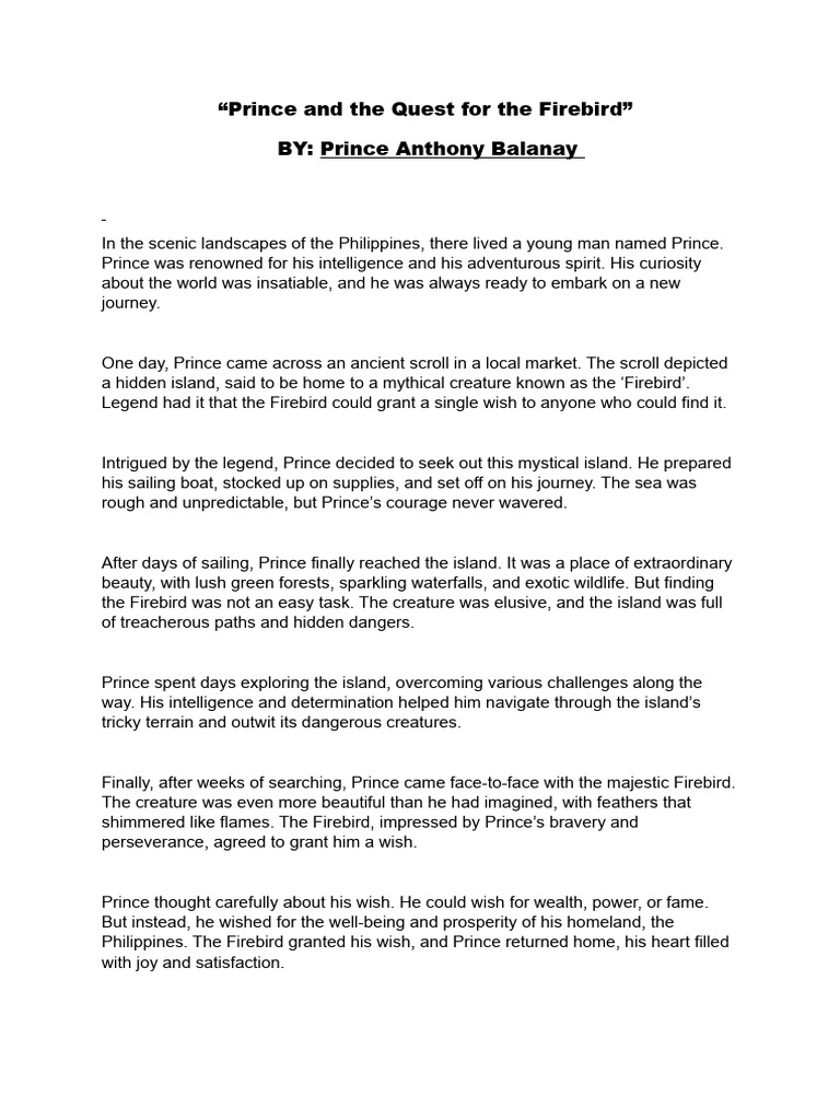 Prince and The Quest For The Firebird | PDF | History