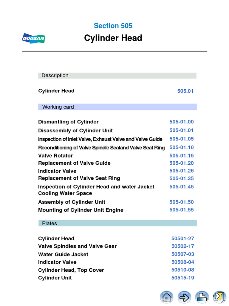 Cylinder Head: Section 505 | PDF