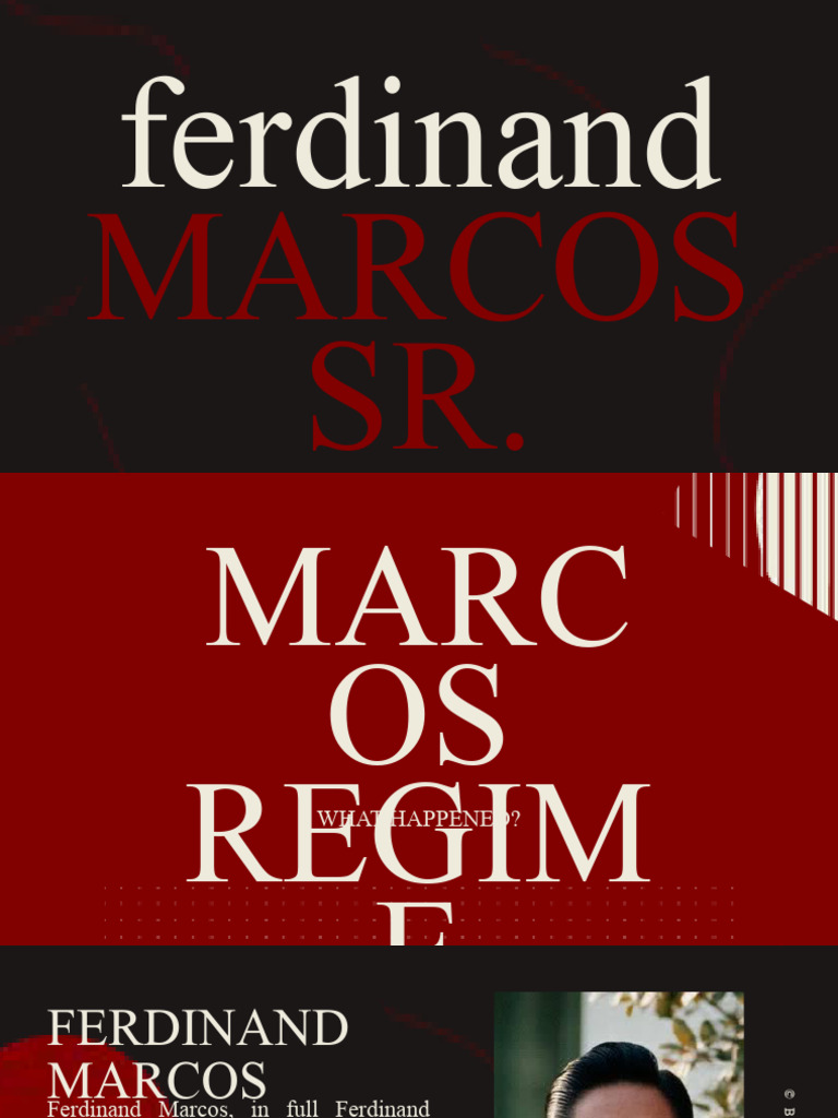 Ferdinand Marcos Sr.: 10th President Overview | PDF | President Of The ...