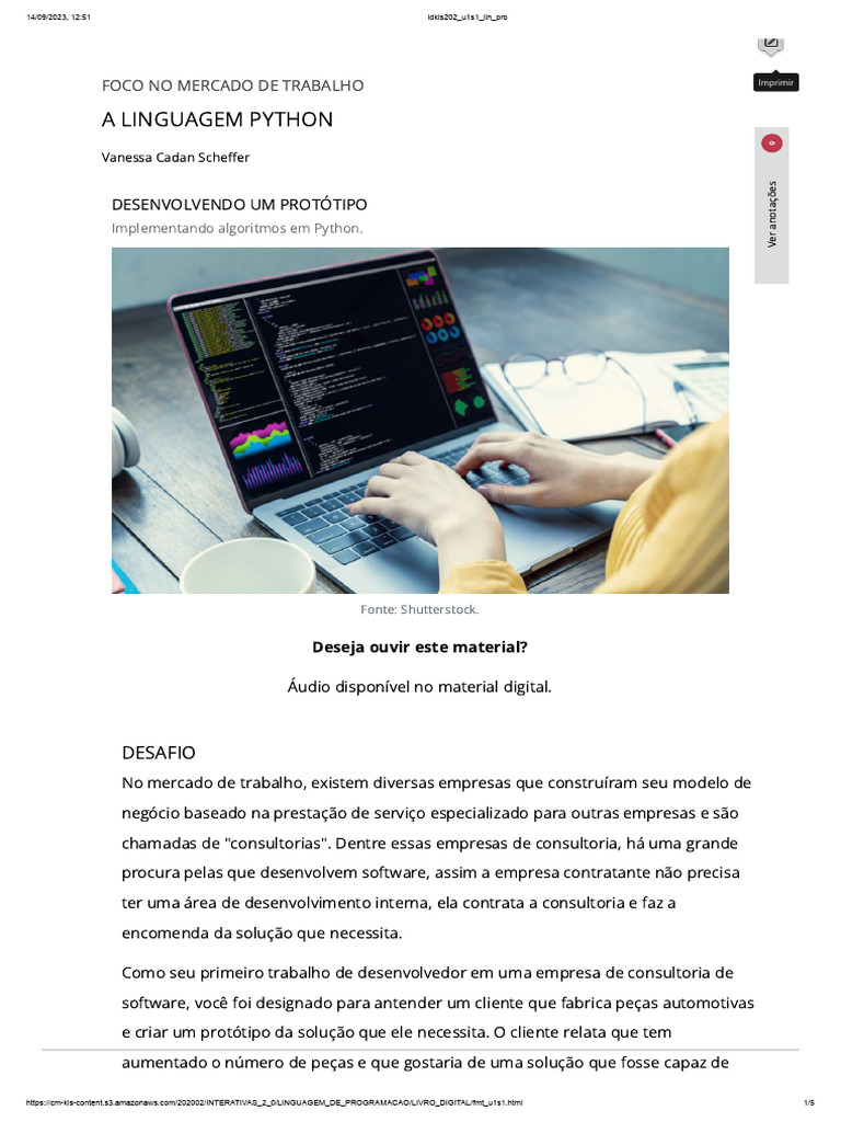 2 A Linguagem Python Pdf Algoritmos Python Linguagem De Programação 8691