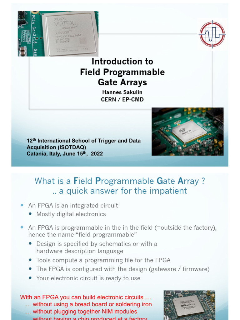 Introduction to Field Programmable Gate Arrays | PDF | Field ...