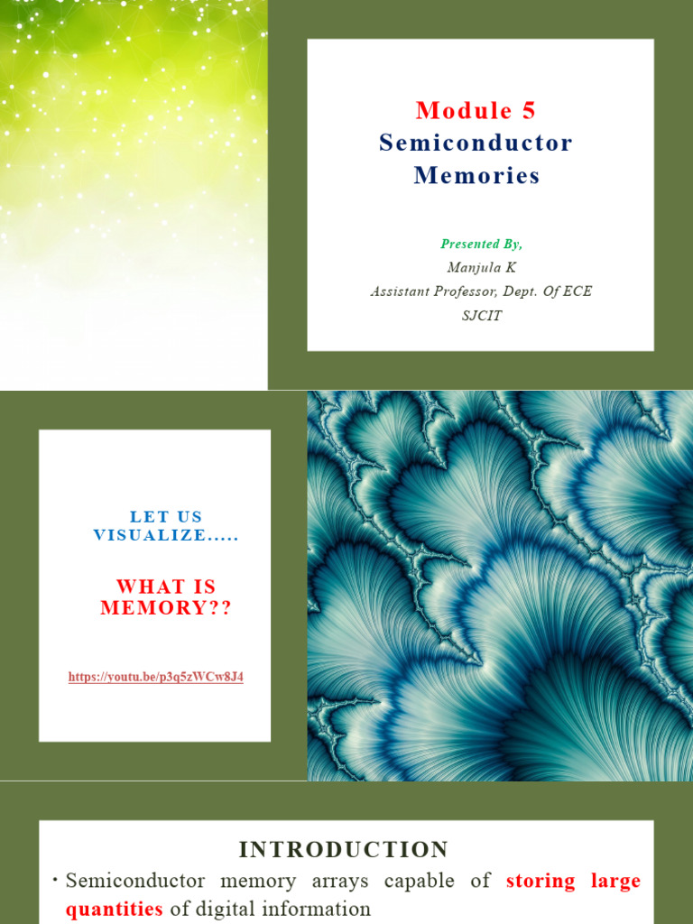 MODULE 5 Semiconductor Memories | PDF
