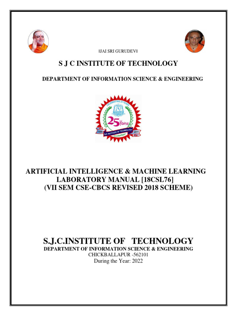 AI and ML Lab Manual 2022 | PDF | Machine Learning | Applied Mathematics