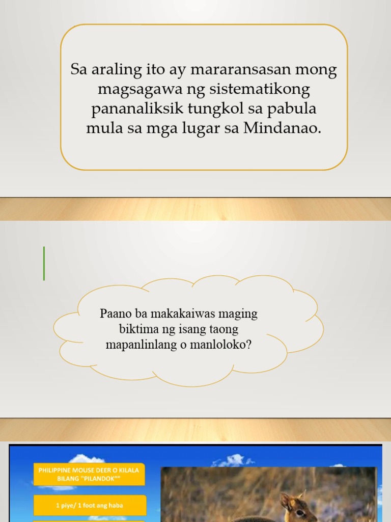 Fil Aralin 2 Pabula | PDF