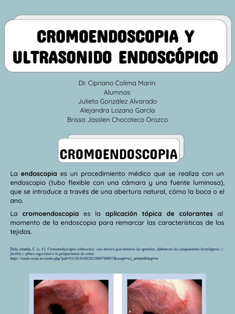 Cromo-Video Endoscopia y Ultrasonido Endoscópico. | PDF | Endoscopia ...