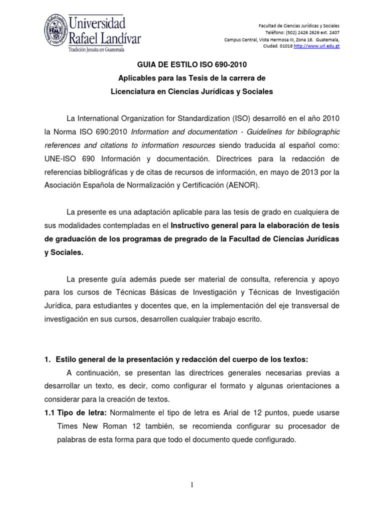 Guia de Estilo Citas Iso 690 Juridicas 2021 | PDF | Publicación | Citación