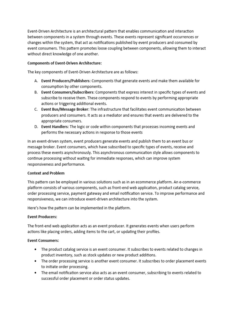 Event-Driven Pattern | PDF | Information Science | Software Engineering
