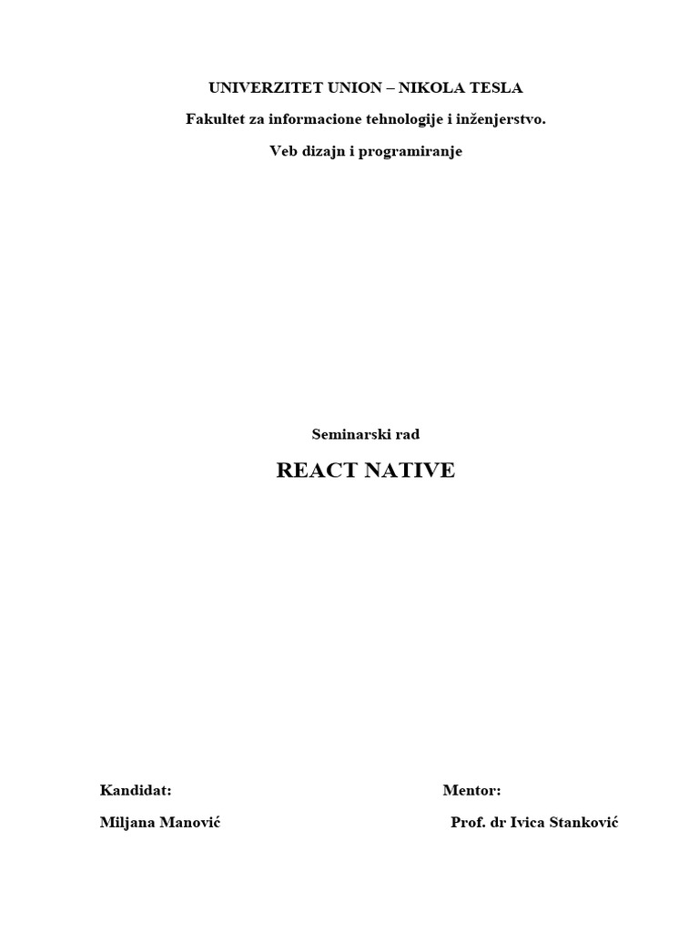 Reactive Native | PDF