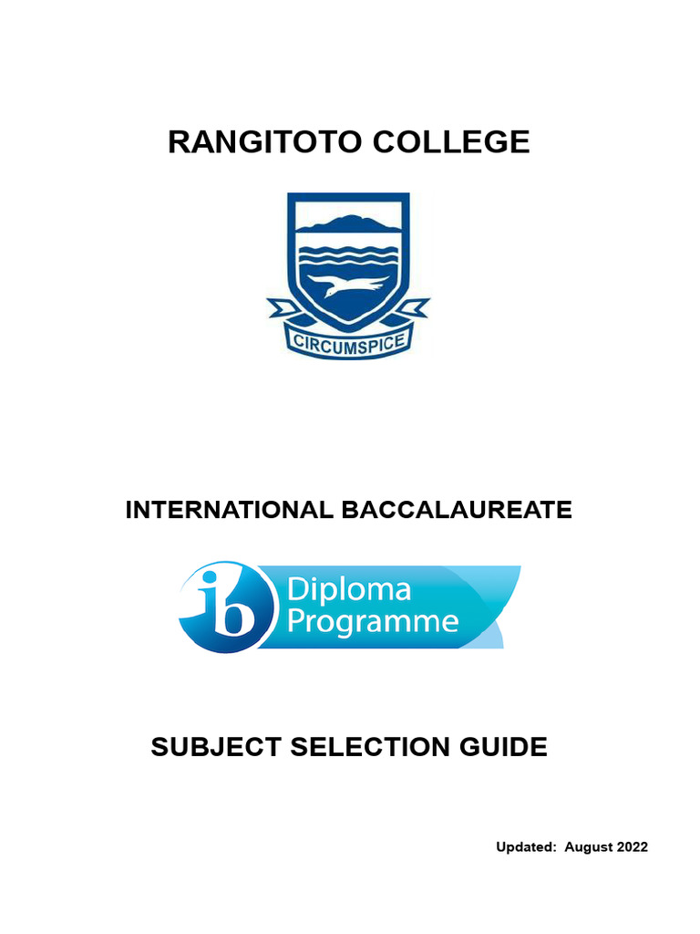 IB Subject Selection Guide 2022 | PDF