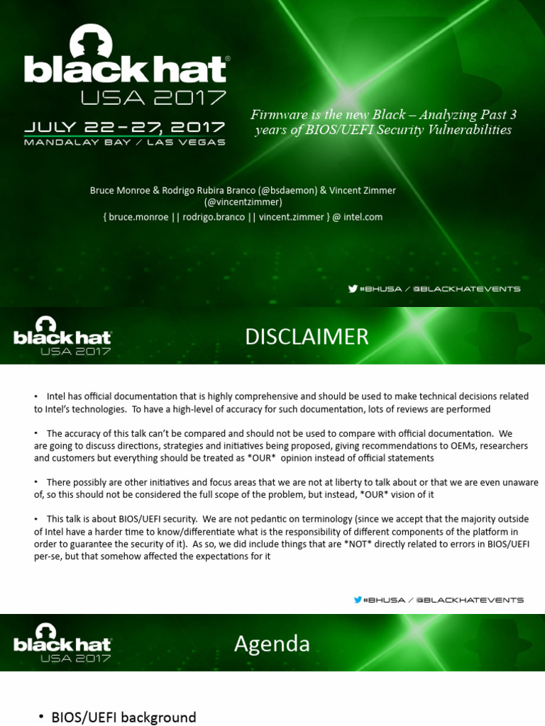 H2HC University - Rodrigo Branco - Firmware Is The New Black | PDF