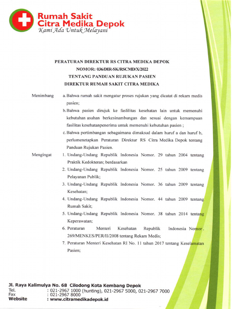 Panduan Rujukan Pasien | PDF