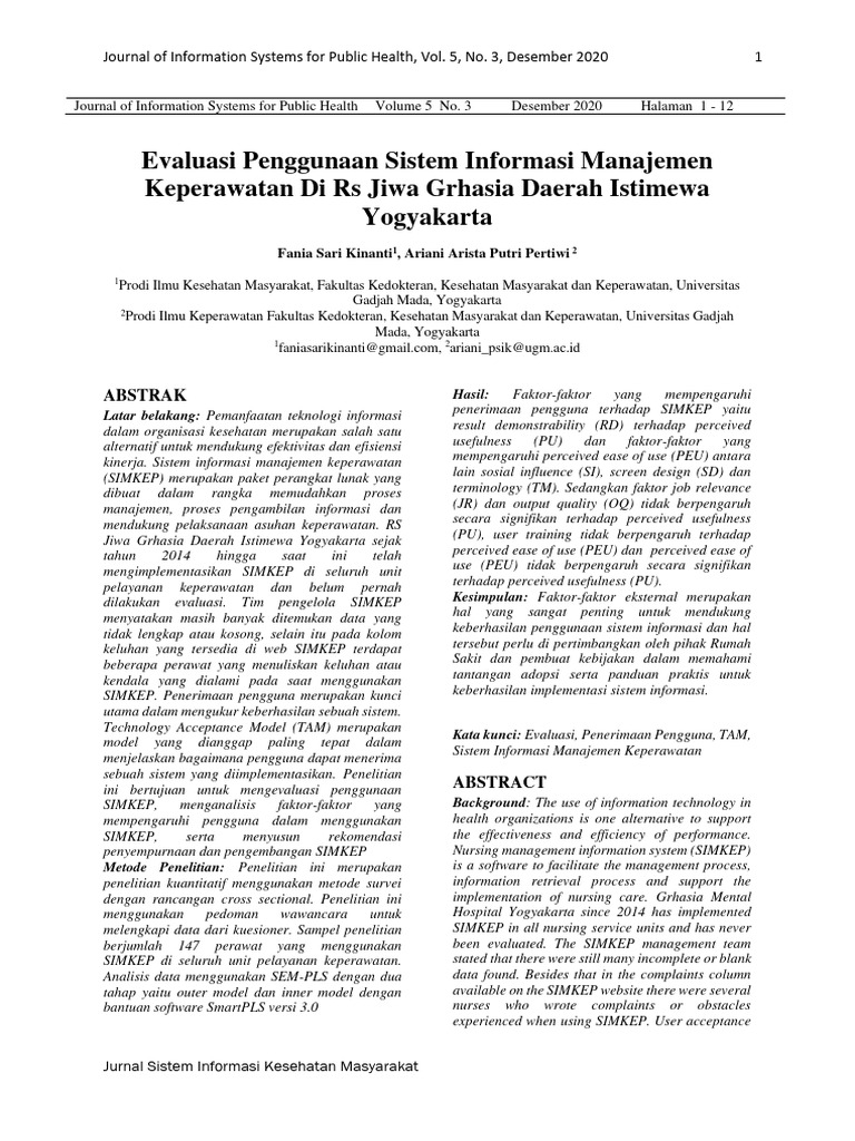 Fania (Evaluasi Penggunaan Simrs) | PDF
