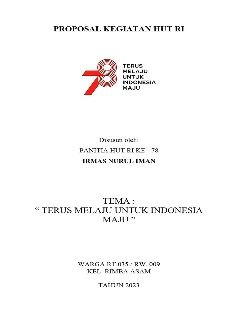 Proposal 17 Agustus | PDF | Perjalanan