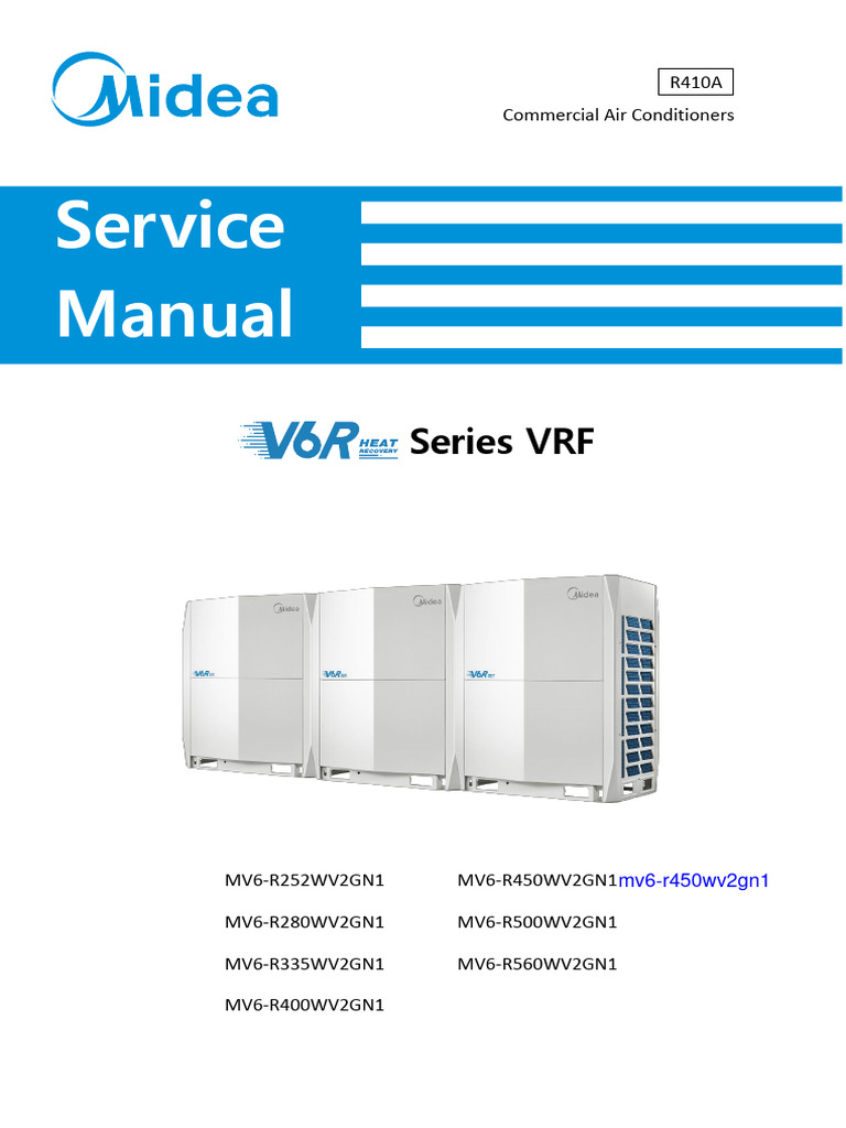 Midea V6R Series AC Service Manual | PDF | Heat Exchanger | Temperature
